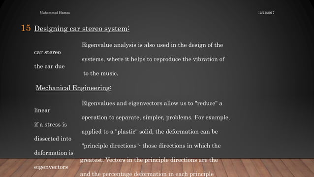 Eigenvalues And Eigenvector Pptx Physics Science