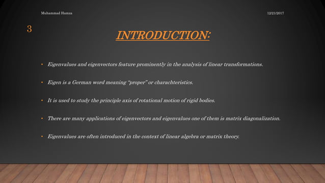 Eigenvalues and Eigenvector | PPTX | Physics | Science