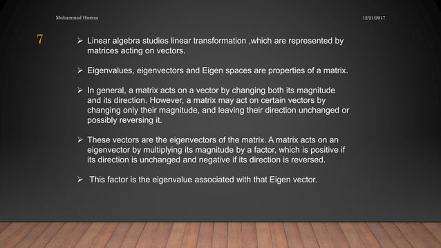 Eigenvalues and Eigenvector | PPTX | Physics | Science