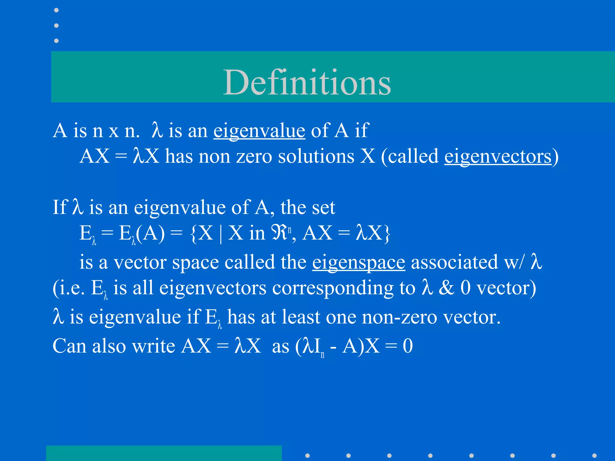 Eighan values and diagonalization | PPT