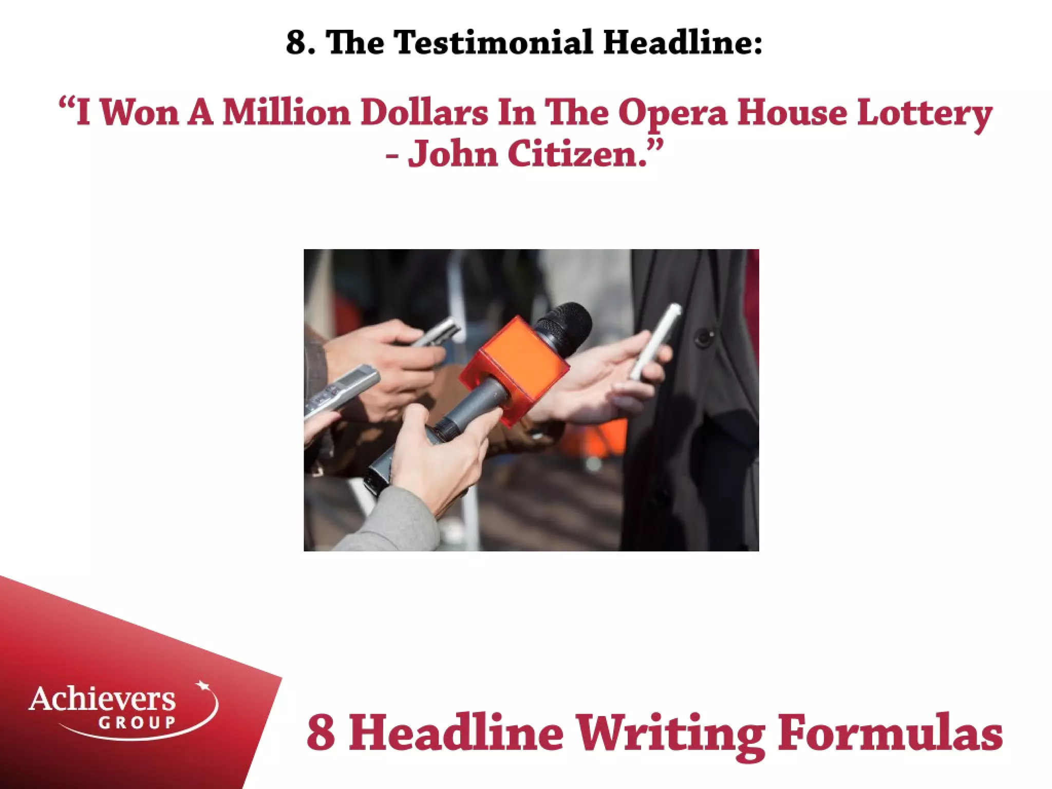 Eight powerful headline writing formulas | PPT