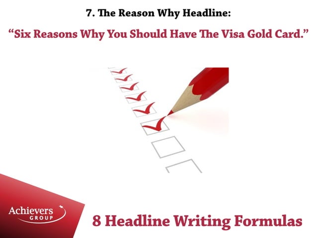 Eight powerful headline writing formulas | PPT