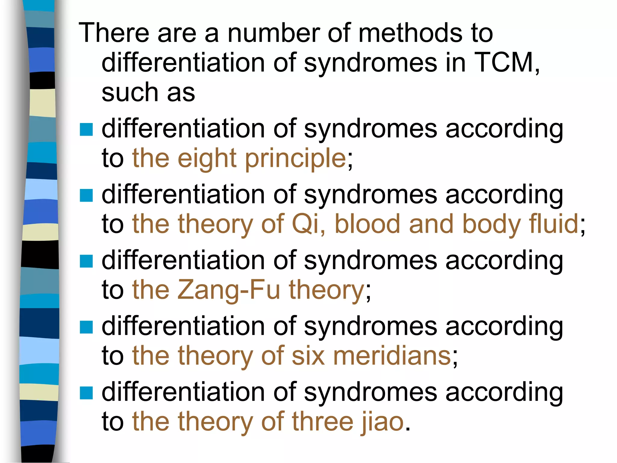 Eight Principle Theory in Chinese Medicine | PPTX