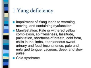 Eight Principle Theory in Chinese Medicine | PPTX
