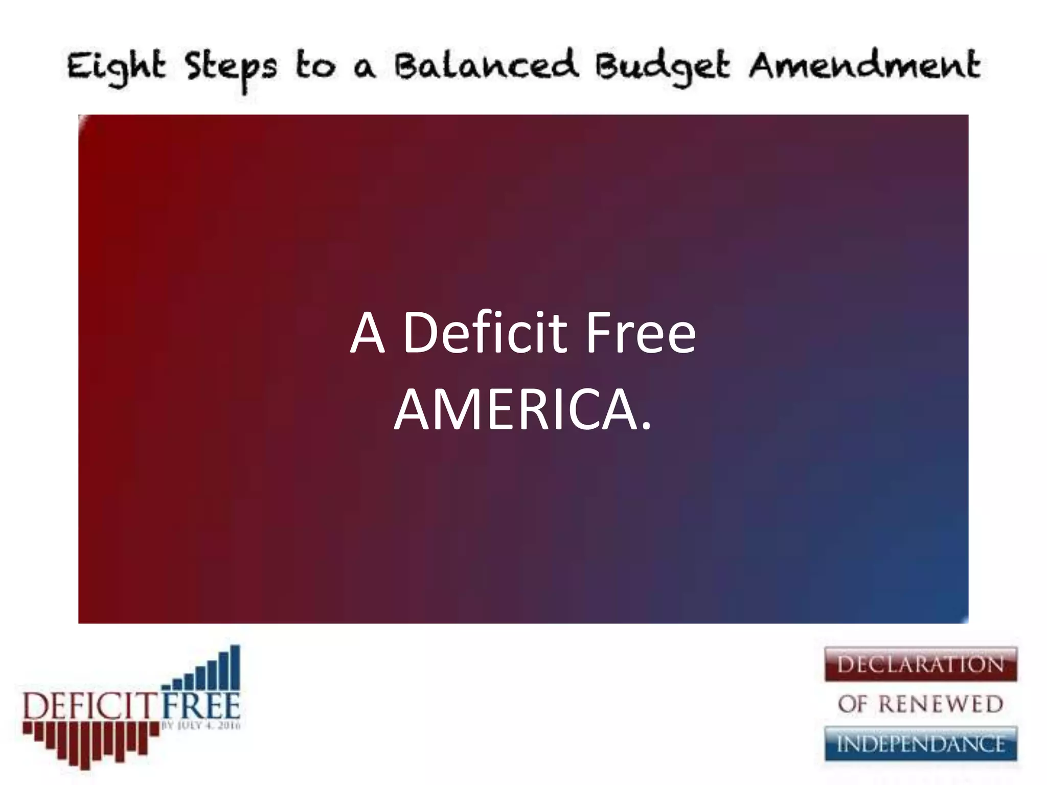Six Steps to a Balanced Budget Amendment | PPTX