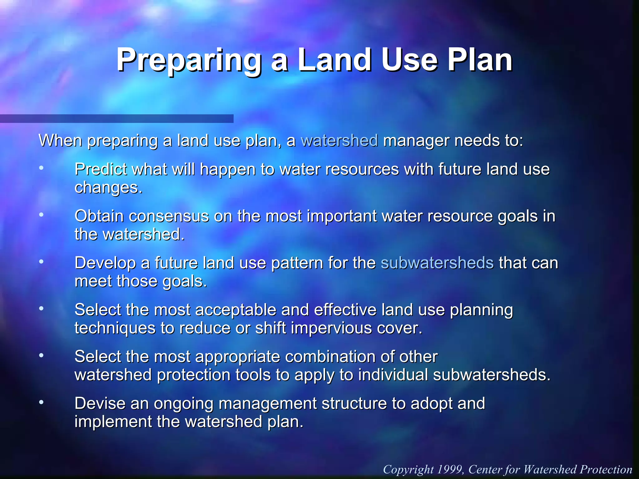 Eight Tools of Watershed Protection | PPT