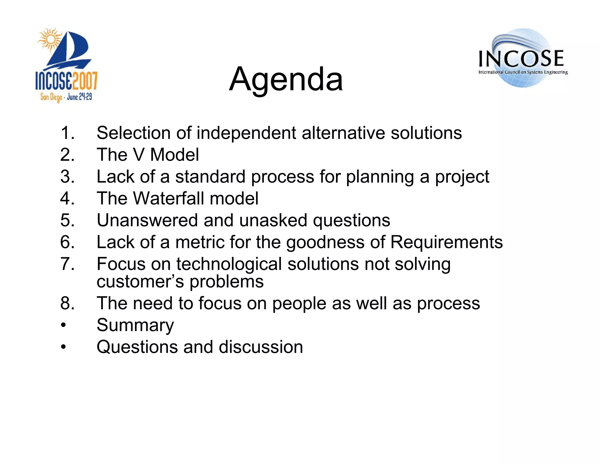 Eight deadly defects in systems engineering and how to fix them | PDF