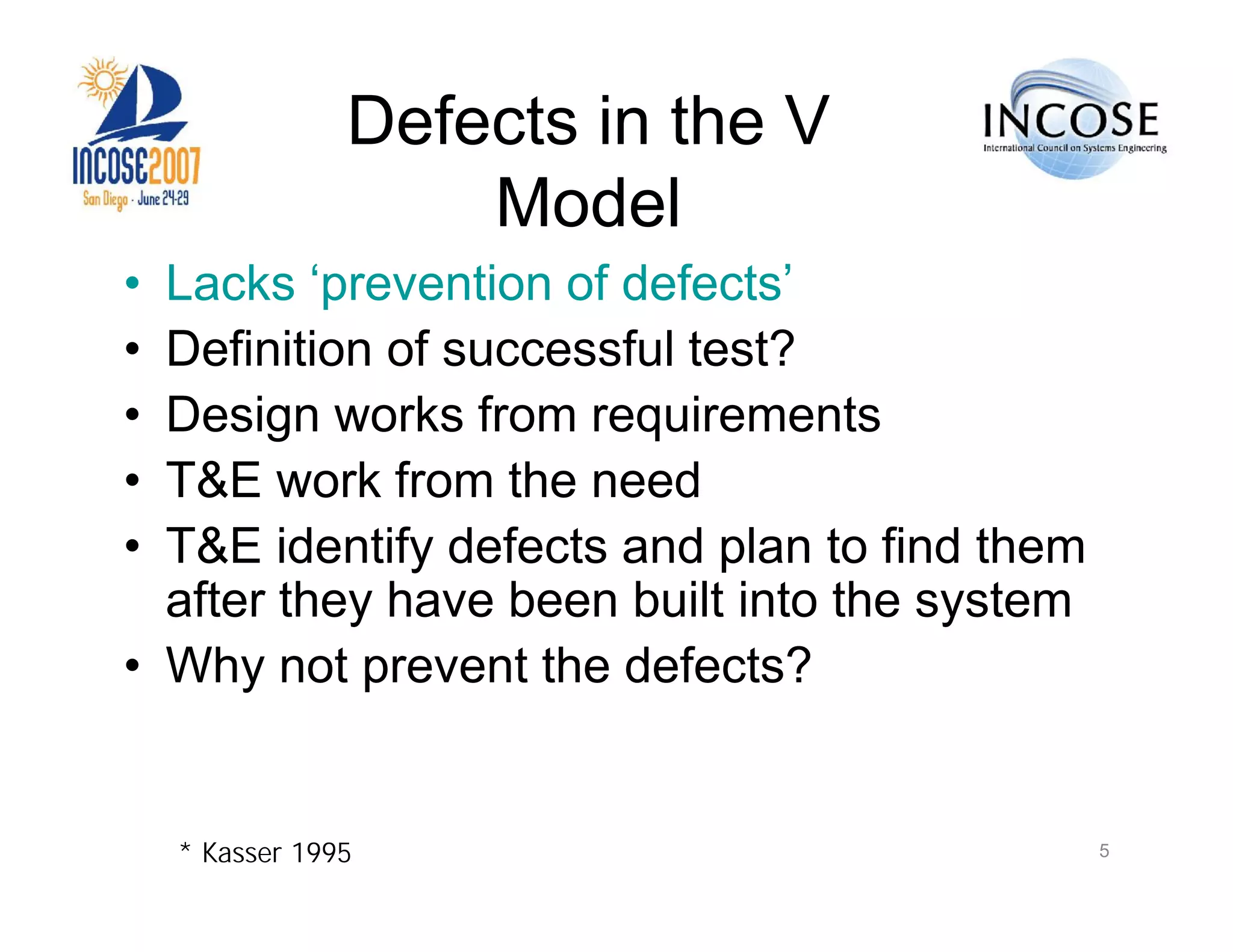 Eight deadly defects in systems engineering and how to fix them | PDF