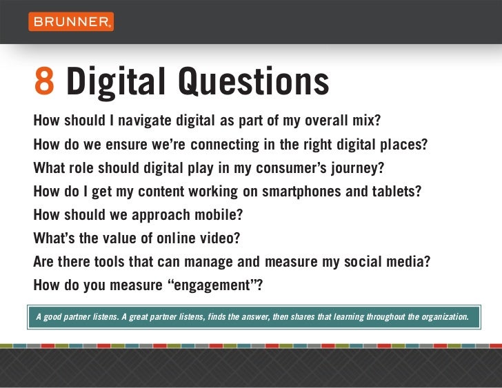 Eight Digital Questions