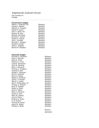 Eighteenth judicial circuit | PDF