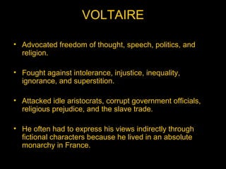 Enlightenment Thinkers Voltaire