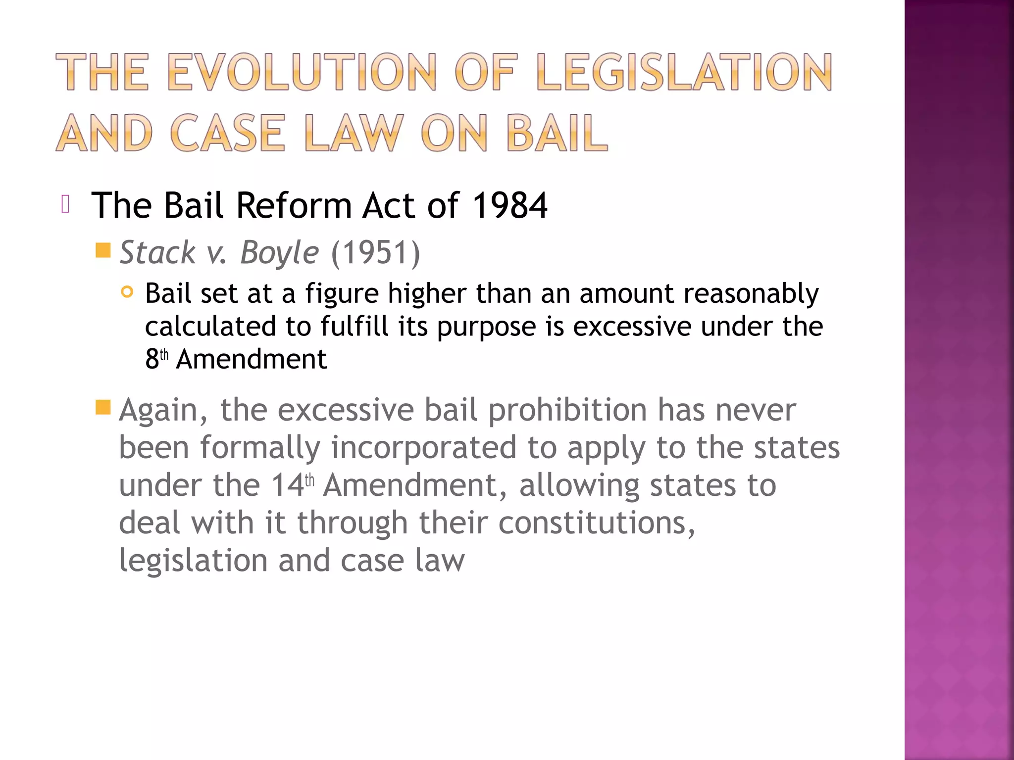 Eighth Amendment: Bail, Fines, and Punishment | PPT