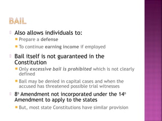 Eighth Amendment: Bail, Fines, and Punishment | PPT