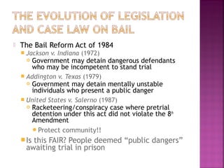 Eighth Amendment: Bail, Fines, and Punishment | PPT