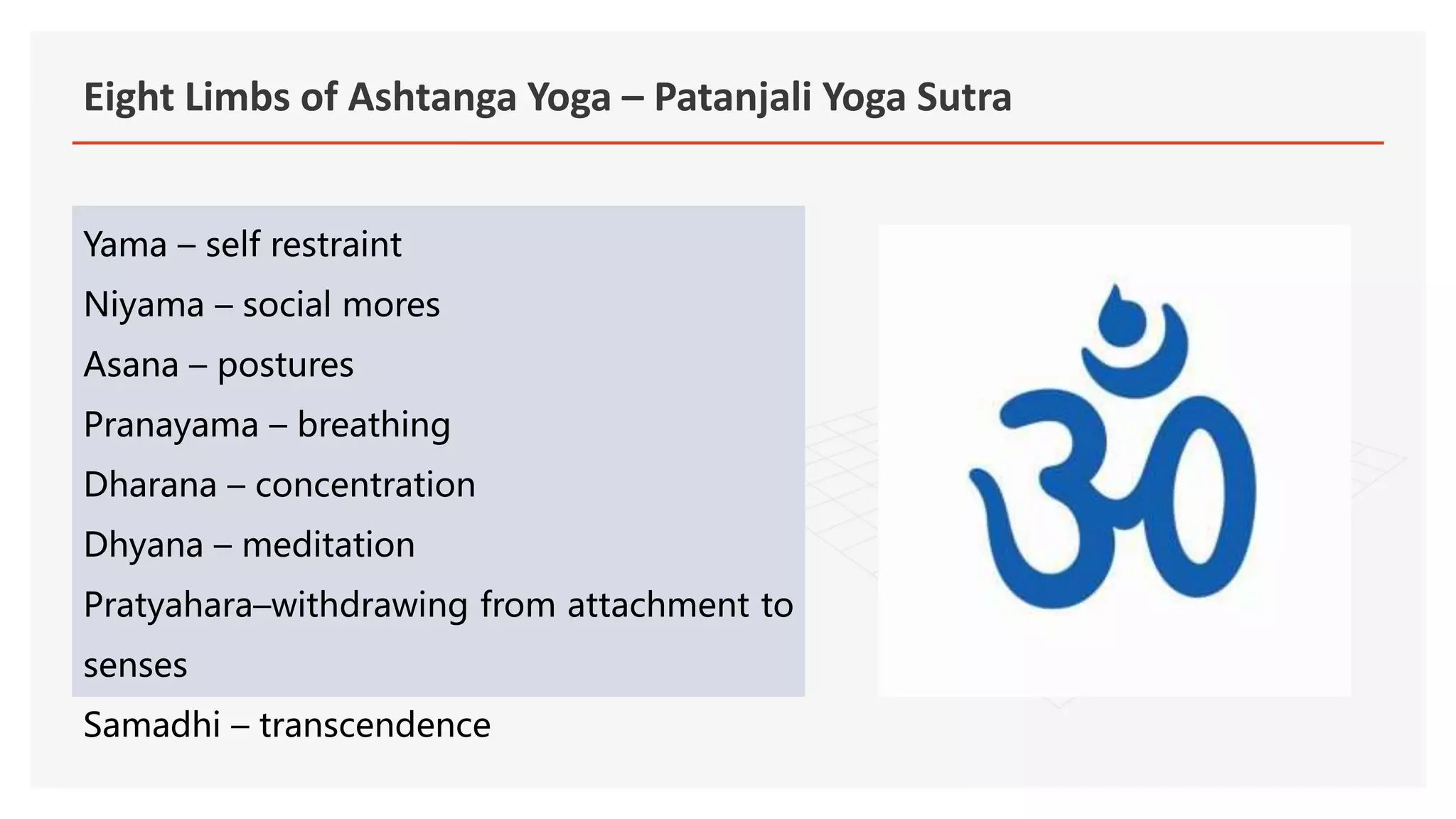 Eight Limbs of Ashtanga Yoga – Patanjali Yoga | PPTX | Fitness and ...