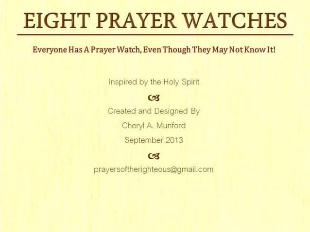 Eight Prayer Watches | PPSX