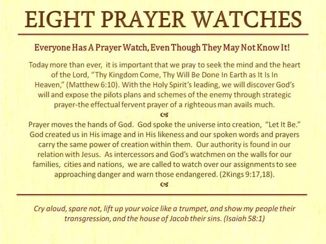 Eight Prayer Watches | PPSX