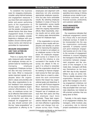 Eight Recommendations to Improve Employee Engagement by Hay Group | PDF