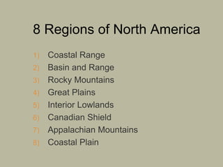 Eight Regions Of North America | PPSX