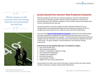 Eight Signs of Incompetent Managers | PPT