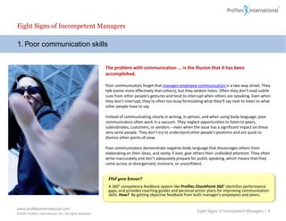 Eight Signs of Incompetent Managers | PDF