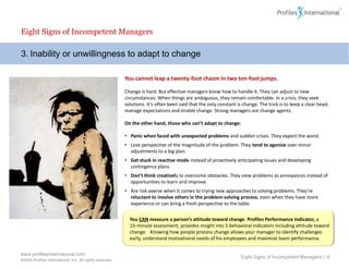 Eight Signs of Incompetent Managers | PDF