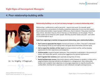 Eight Signs of Incompetent Managers | PDF