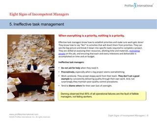 Eight Signs of Incompetent Managers | PDF