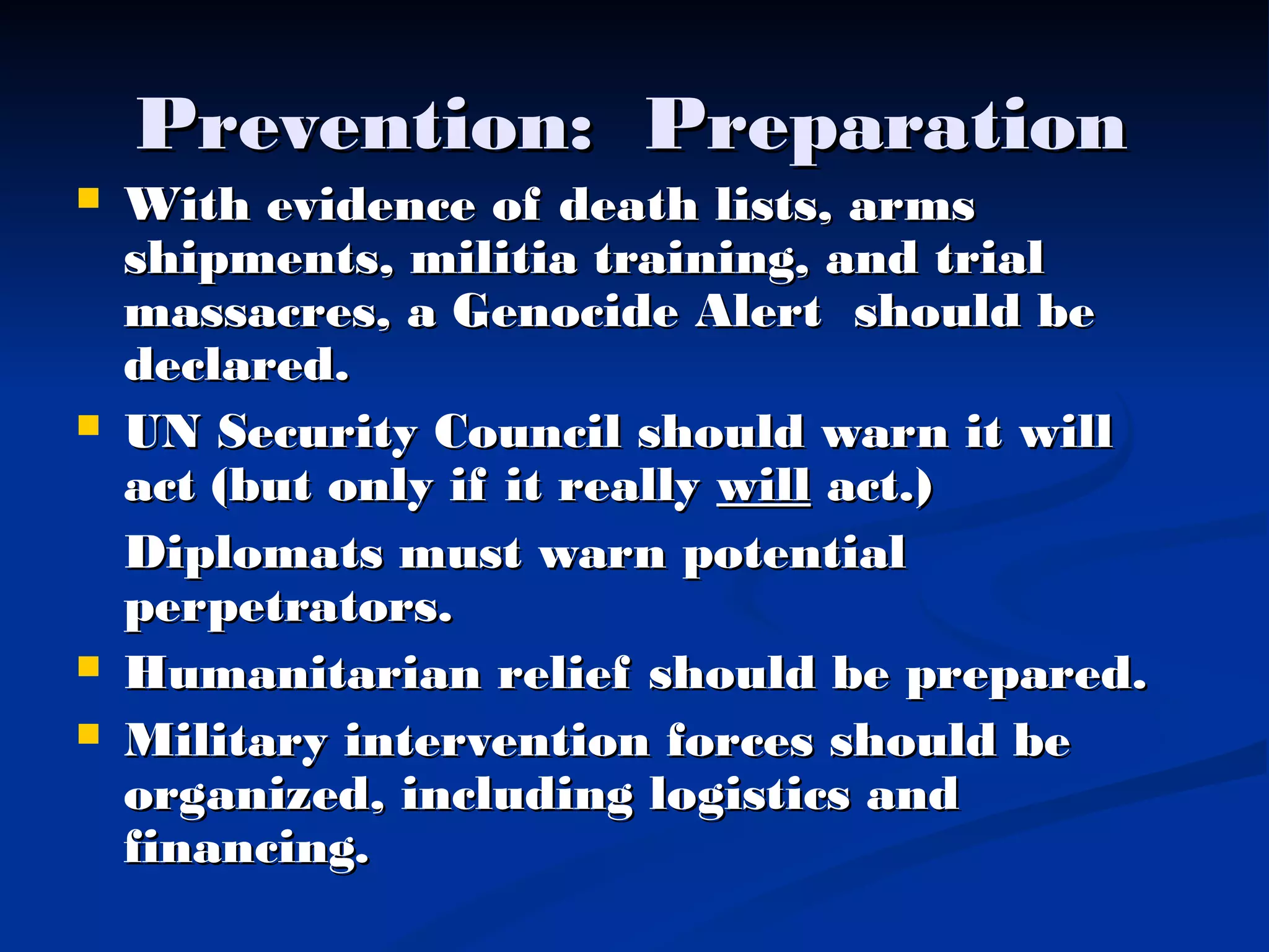 Eight Stages of Genocide | PPT