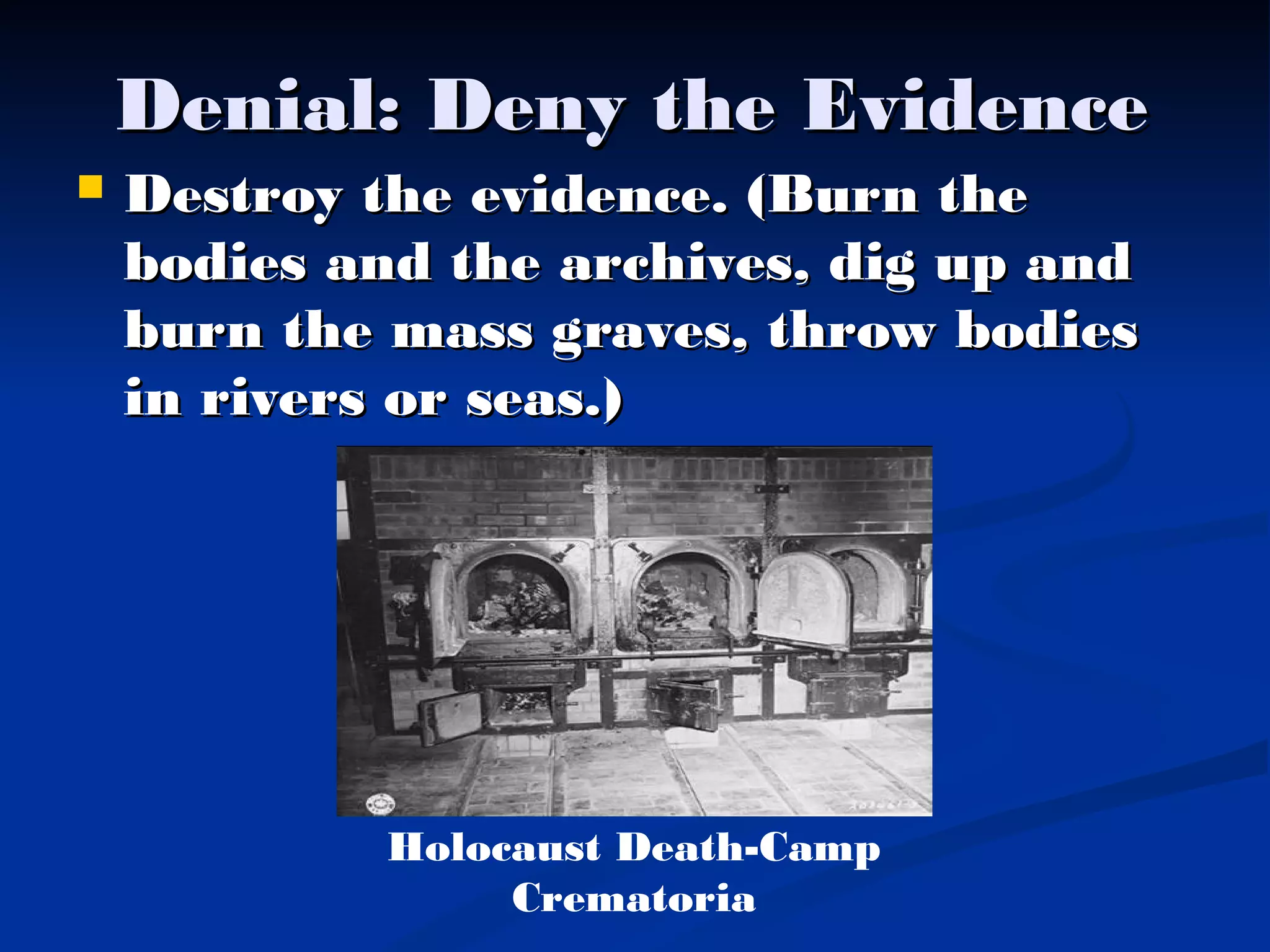 Eight Stages of Genocide | PPT | Death, Injury, or Military Conflict ...