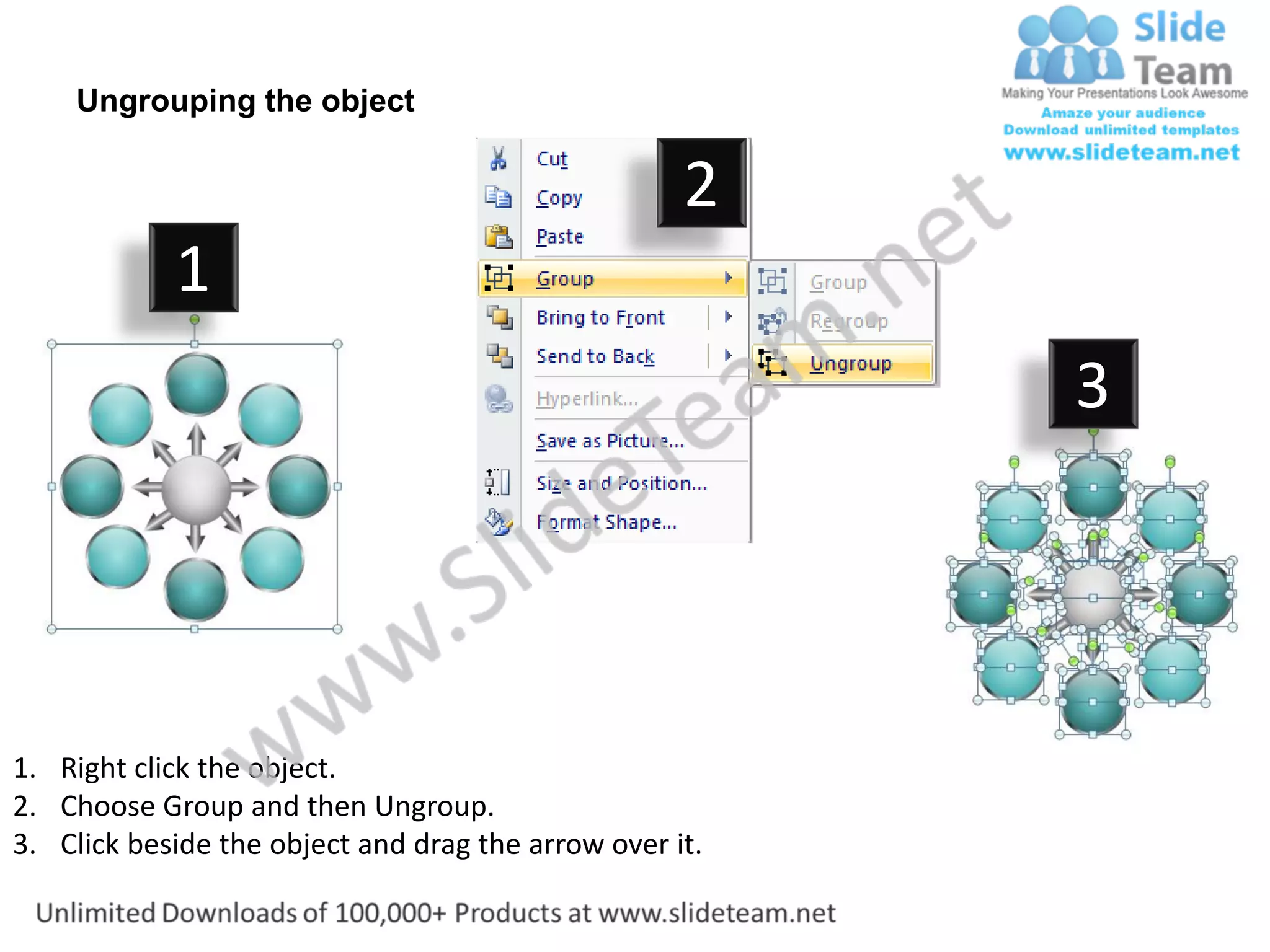 Eight subsequent steps diverging a flow chart cycle power point ...