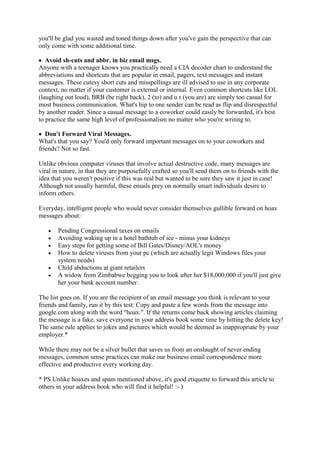 Eight tips for more effective email communication | DOCX