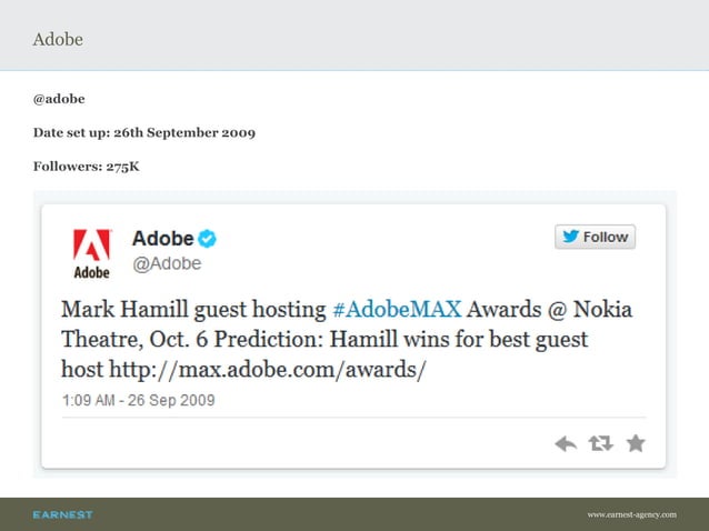 Eight years of top business brands on twitter and their first tweets | PPT