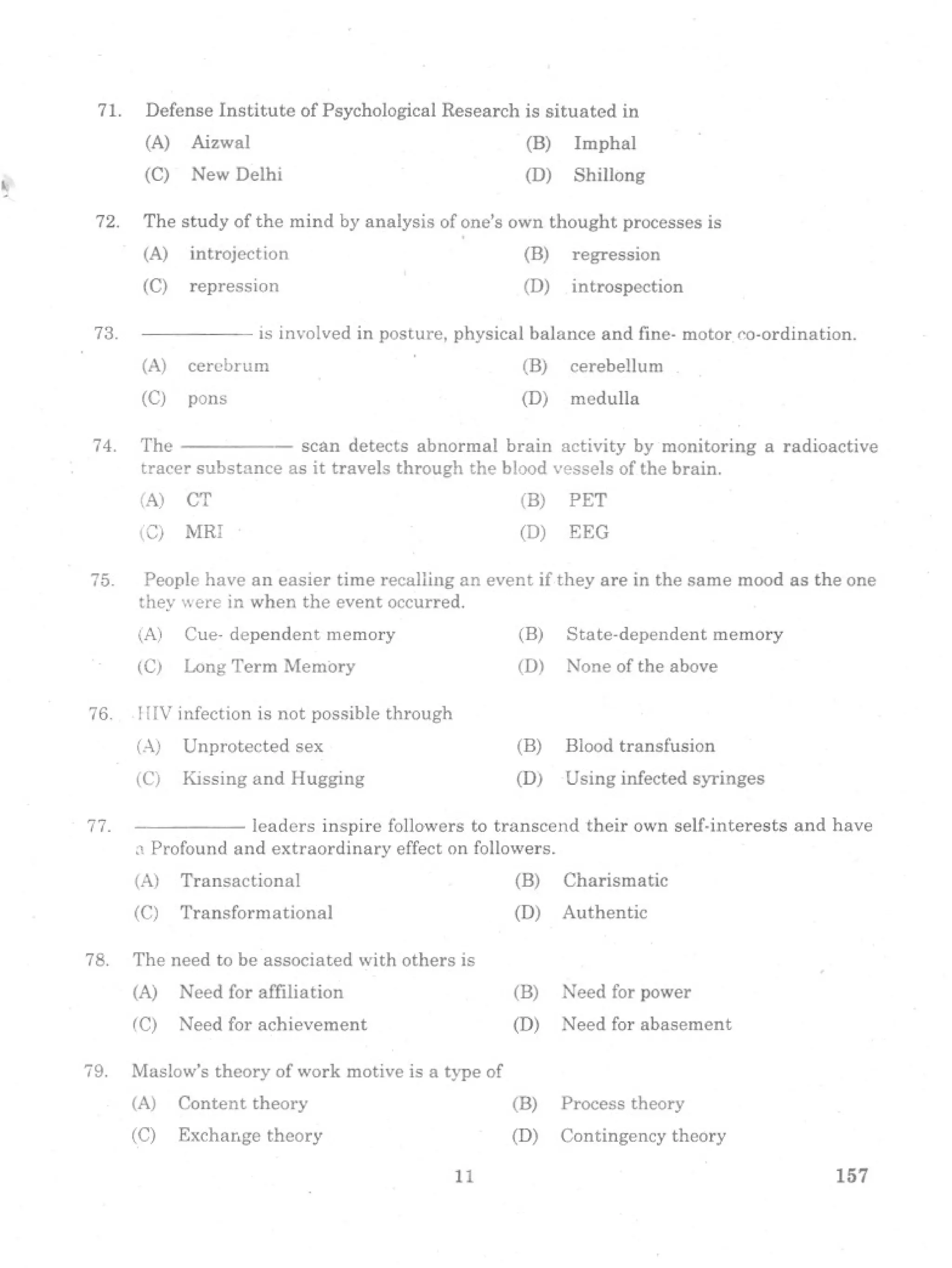 Eight years Pondicherry University Ph D Entrance Exam questions solved ...