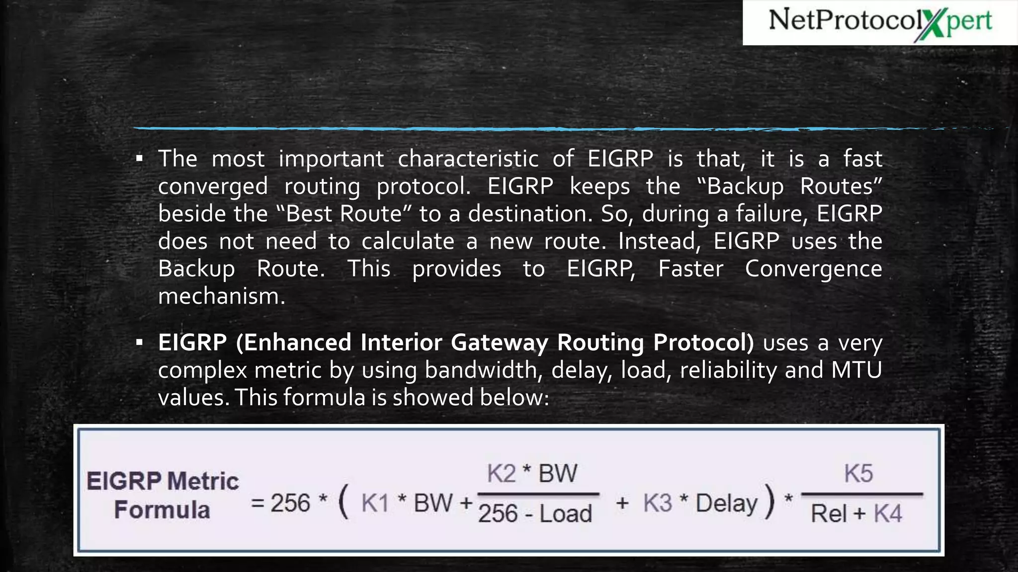 EIGRP (Enhanced Interior Gateway Routing Protocol) | PPTX