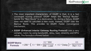 EIGRP (Enhanced Interior Gateway Routing Protocol) | PPTX