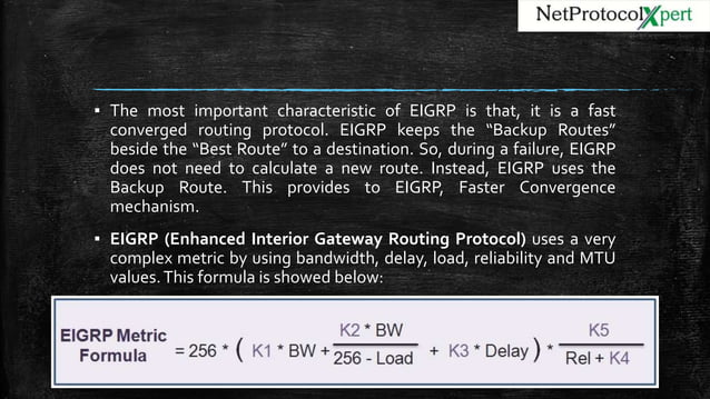 EIGRP (Enhanced Interior Gateway Routing Protocol) | PPTX | Computer Networking | Computing