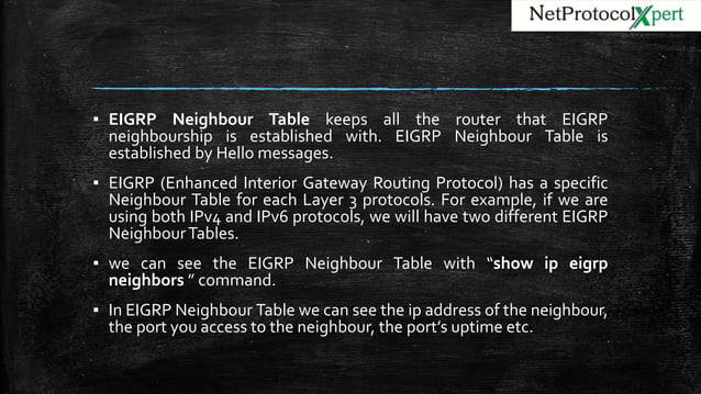 EIGRP (Enhanced Interior Gateway Routing Protocol) | PPTX | Computer ...