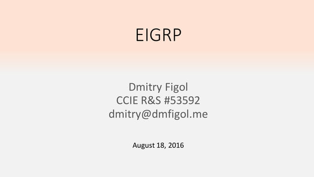 Routing Protocol Eigrp Ppt