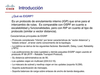 EIGRP - Enhanced Interior Gateway Routing Protocol v1.0 | PPT