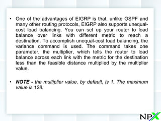 EIGRP Authentication & Load Balancing | PPT