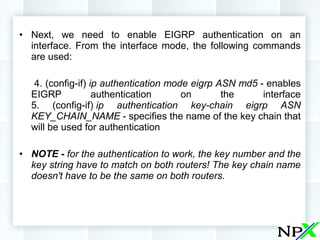 EIGRP Authentication & Load Balancing | PPT