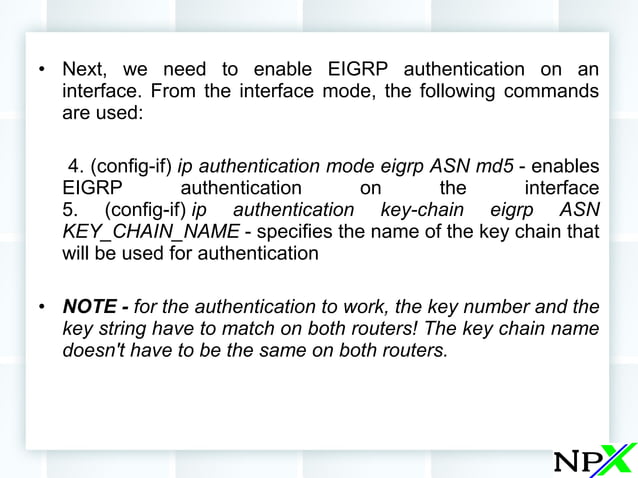 EIGRP Authentication & Load Balancing | PPT