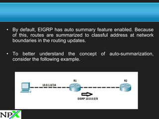 EIGRP Automatic & Manual Summarization | PPT