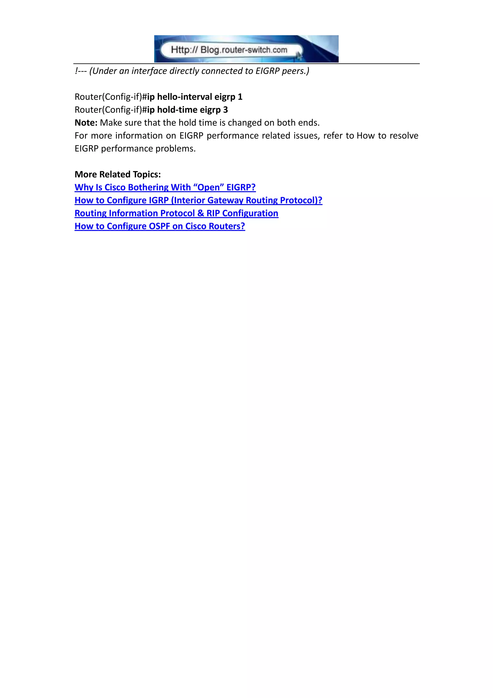 Eigrp frequently asked questions | DOCX