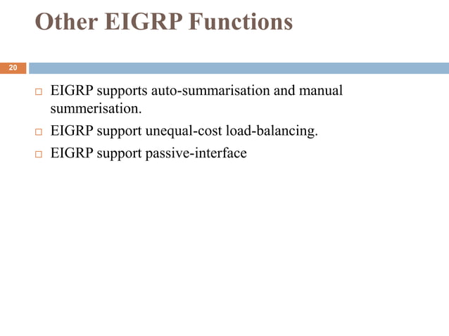 Enhanced Interior Gateway Routing Protocol Eigrp Network Protocol