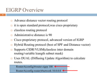Enhanced Interior Gateway Routing Protocol (EIGRP) || NETWORK PROTOCOL | PPT