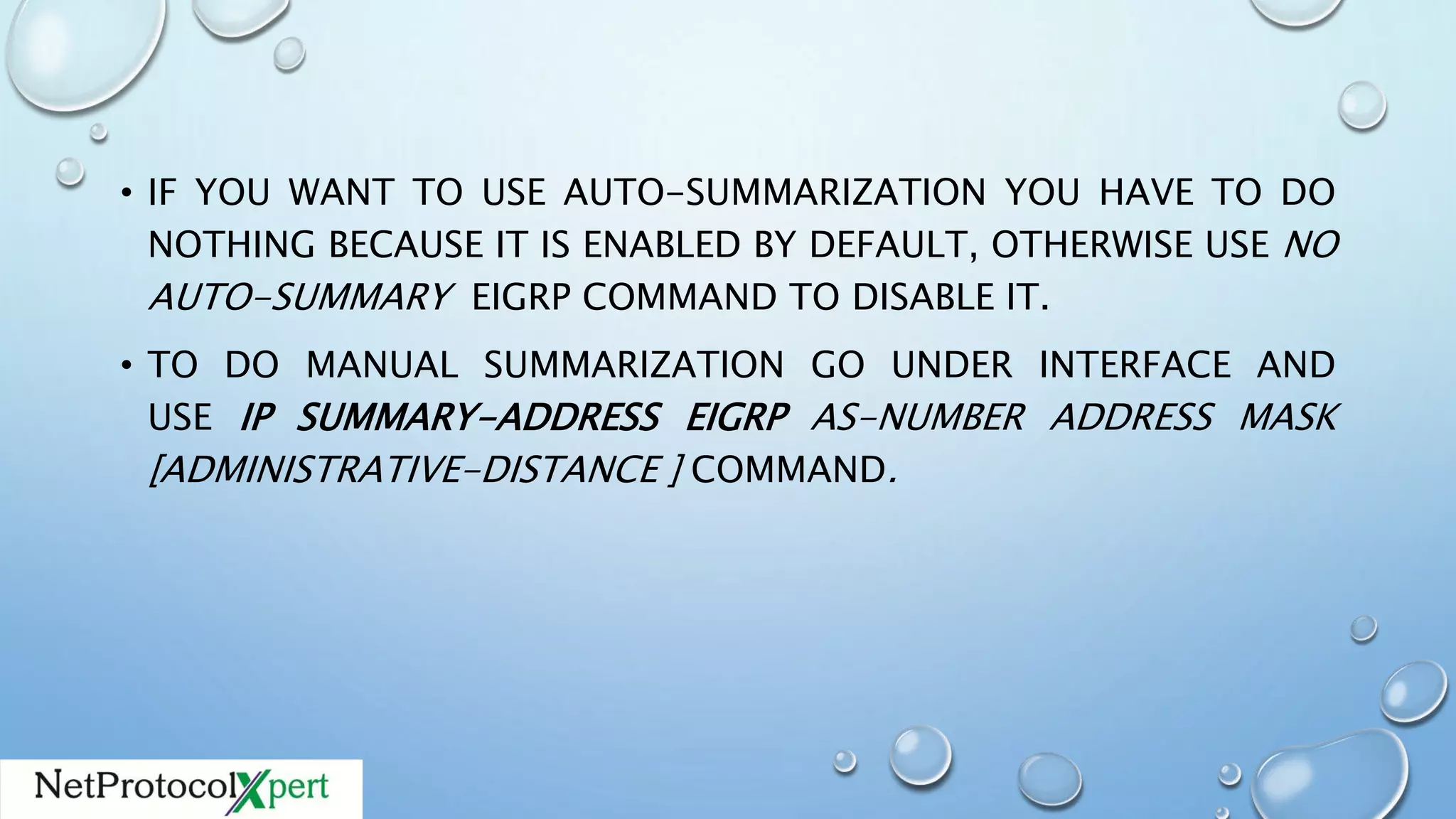 EIGRP Route Summarization | PPT