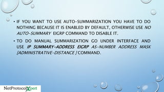 EIGRP Route Summarization | PPT