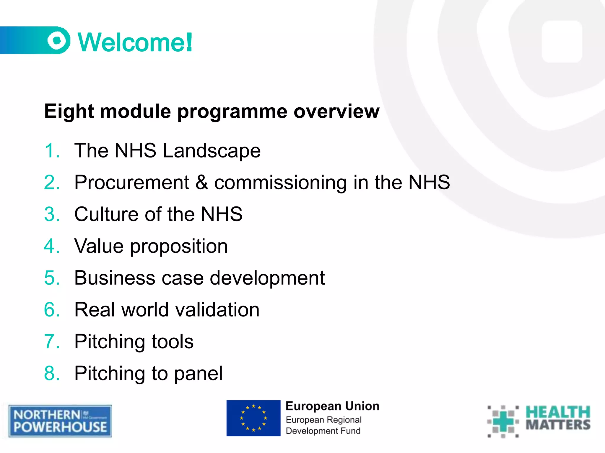 Excel in Health webinar series: The NHS landscape | PPT